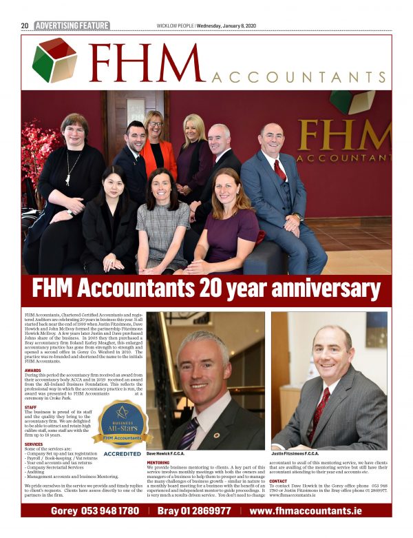 20 Year Anniversary - FHM Accountants